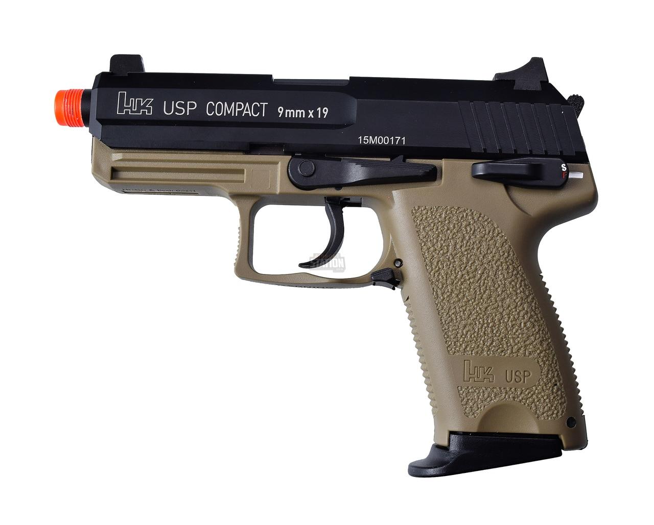 handk-usp-compact-tactical-gas-blowback-airsoft-pistol-full-metal-by ...