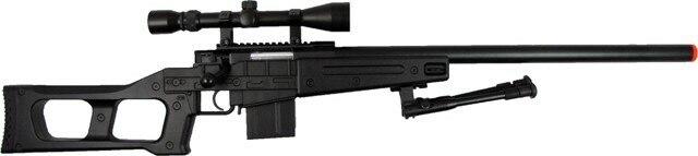 well-l96-airsoft-spring-sniper-rifle-with-compact-skeleton-stock-scope ...